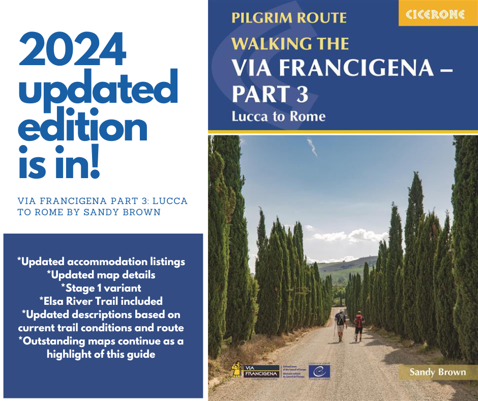 2024 updated printing now available for Via Francigena Part 4: Lucca to ...